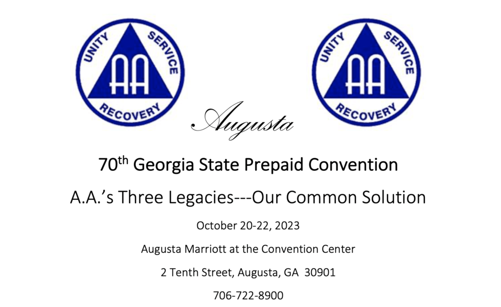 70th Georgia State AA Prepaid Convention - Georgia Al-Anon